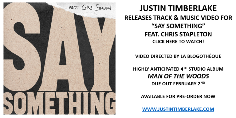 Justin Timberlake Releases Track And Music Video For "Say Something ...