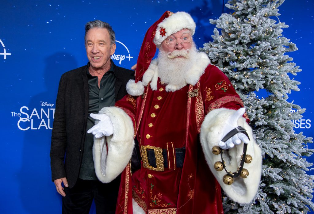 Tim Allen Hits "The Santa Clauses" Red Carpet with Santa Claus | LATF ...