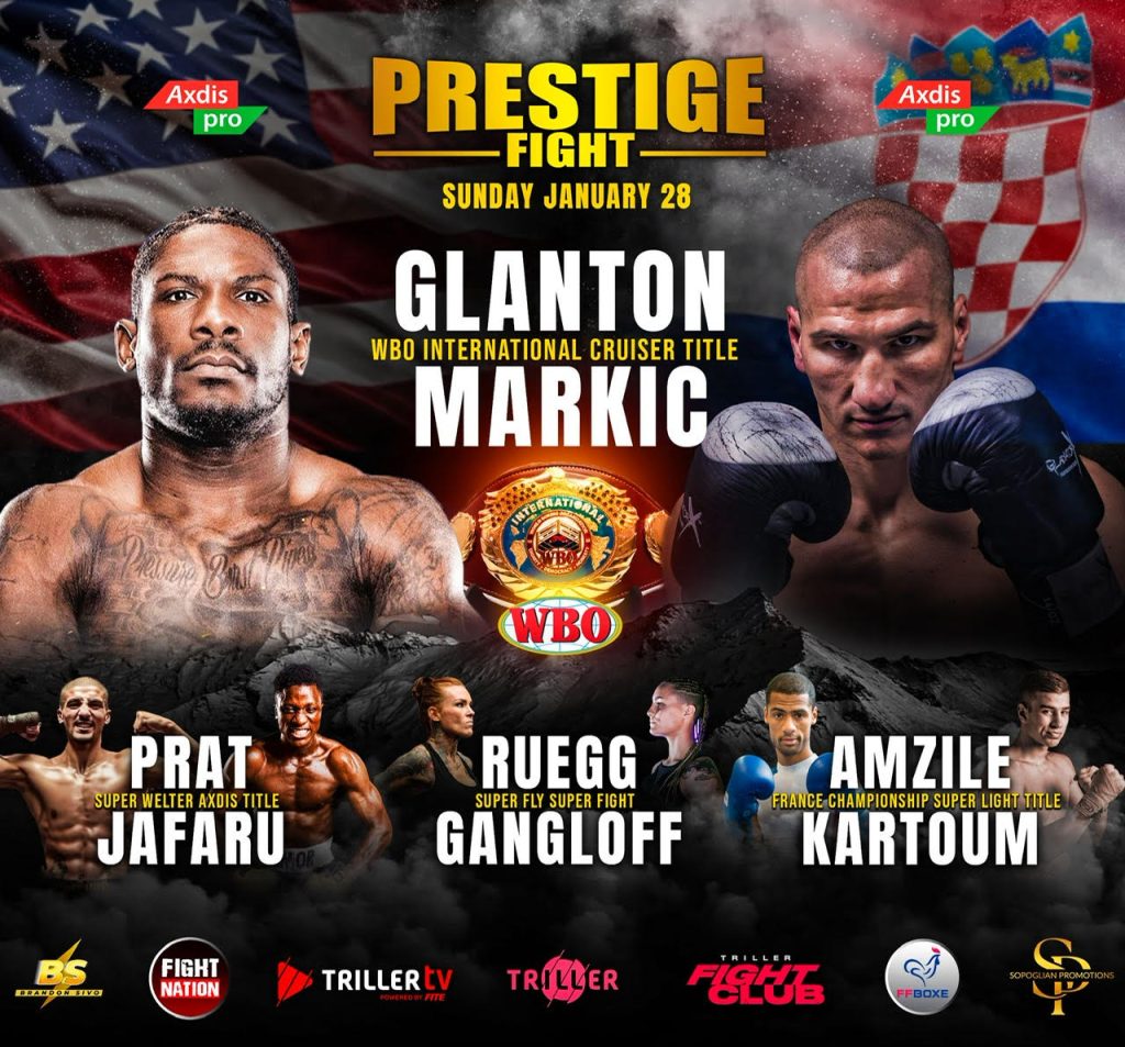 Prestige Fight Night: Brandon Glanton vs. Emil Markic Live from France ...
